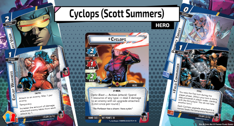 Cyclops Review and Aspect Pairings - Marvel Champions - Cardboard Champions
