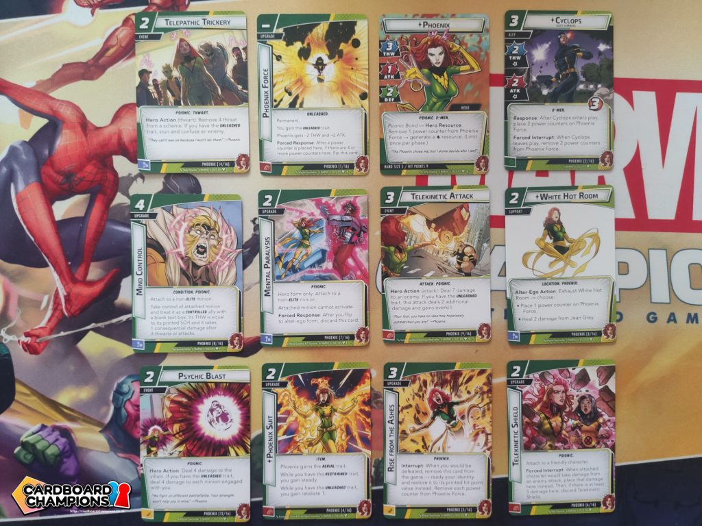 Phoenix Review and Aspect Pairings - Marvel Champions - Cardboard Champions