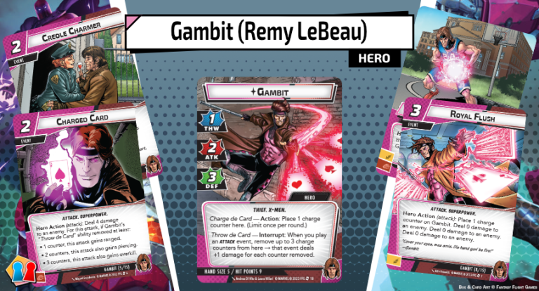 Gambit Review and Aspect Pairings - Marvel Champions - Cardboard Champions