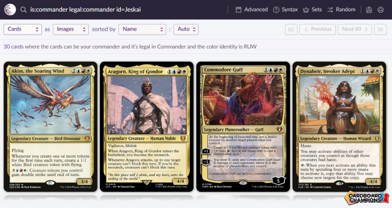 Finding Your Next Magic: The Gathering Commander with Scryfall ...